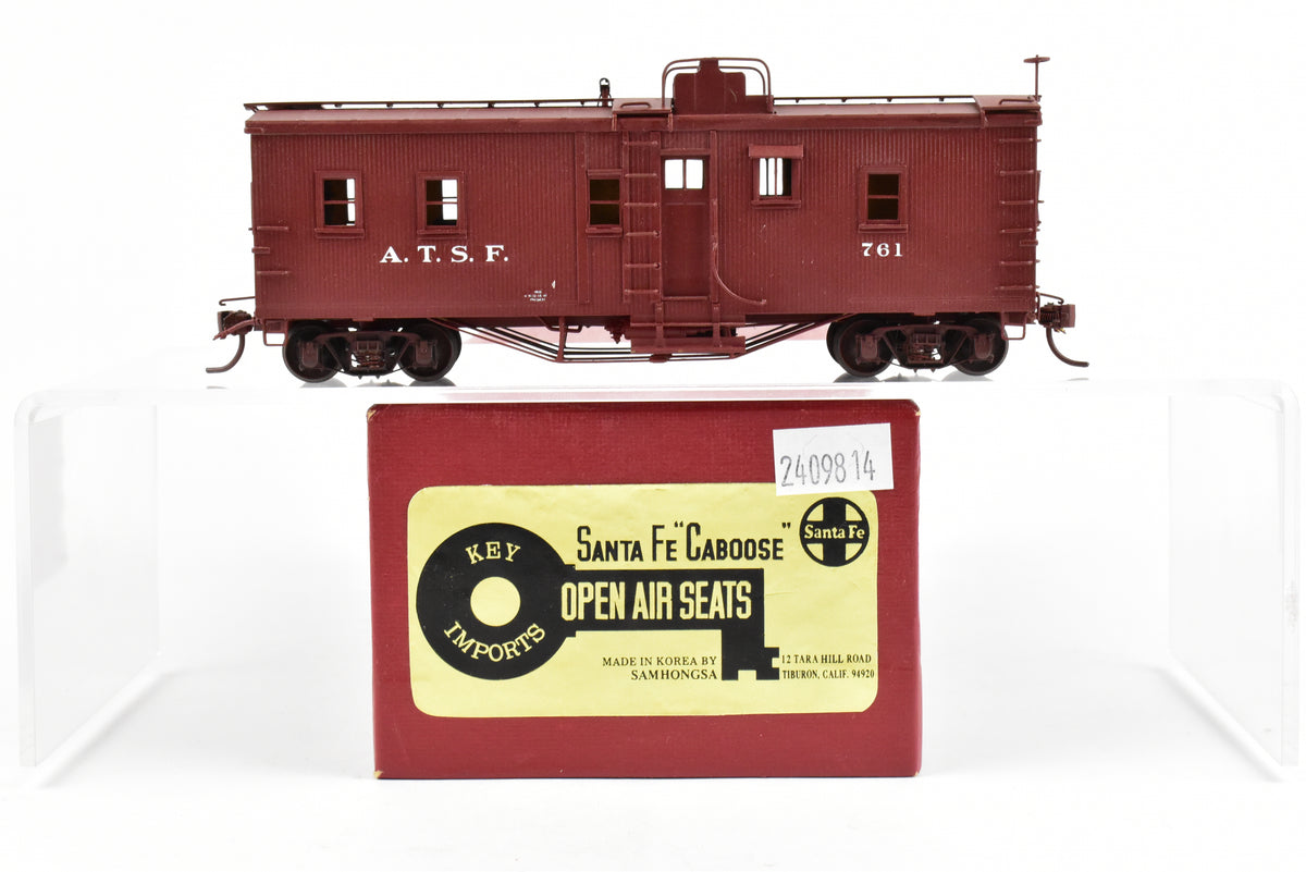 HO Brass Key Imports ATSF - Santa Fe Open Air Seats "Hollywood" Caboos – ReSourced Rails