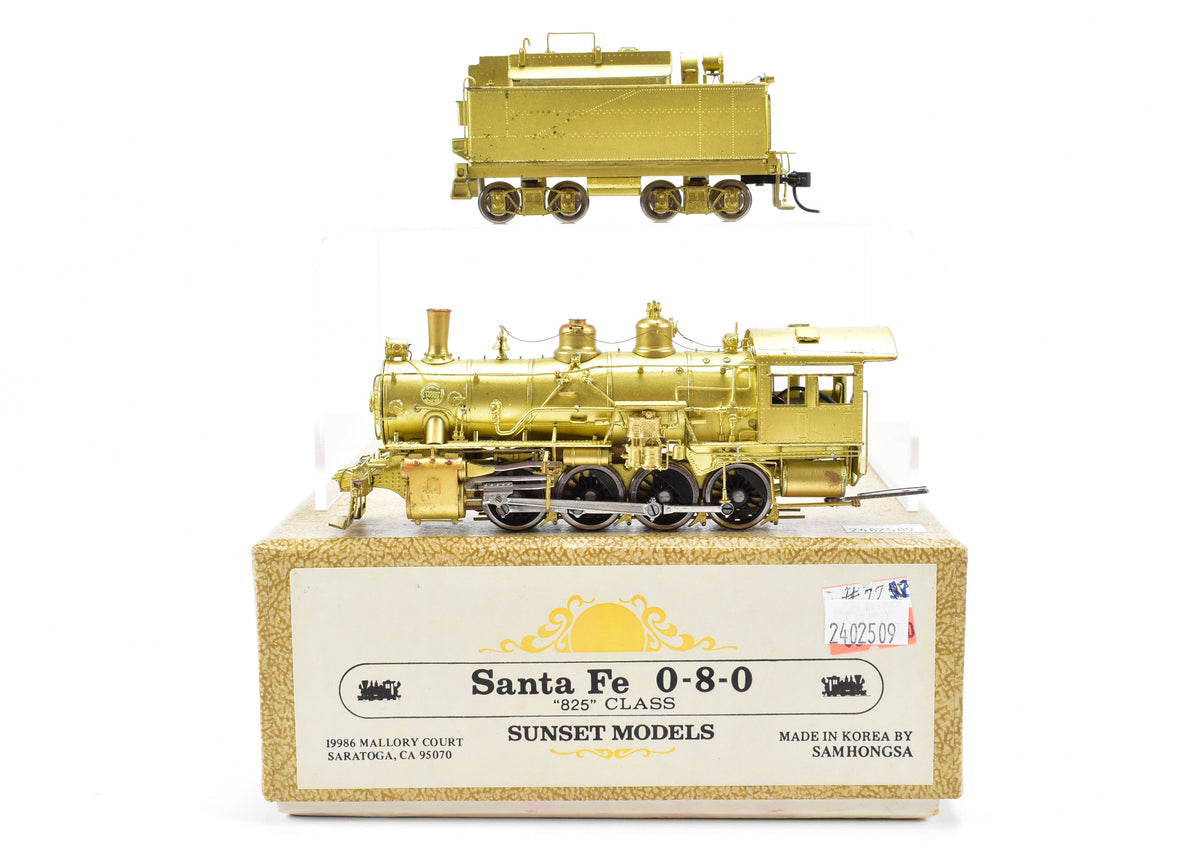 HO Brass Sunset Models ATSF - Santa Fe 825 Class 0-8-0 – ReSourced Rails
