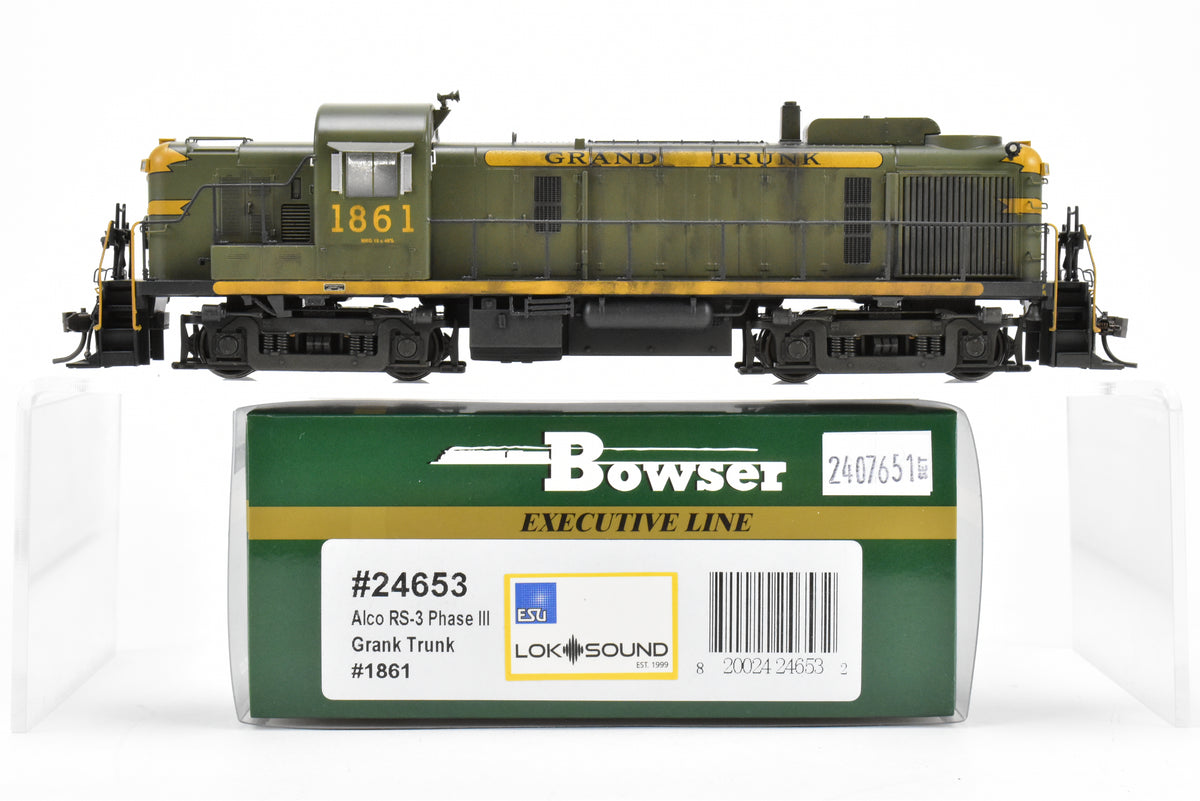 HO CON Bowser "Executive Line" GTW - Grand Trunk Alco RS-3 Phase III W – ReSourced Rails
