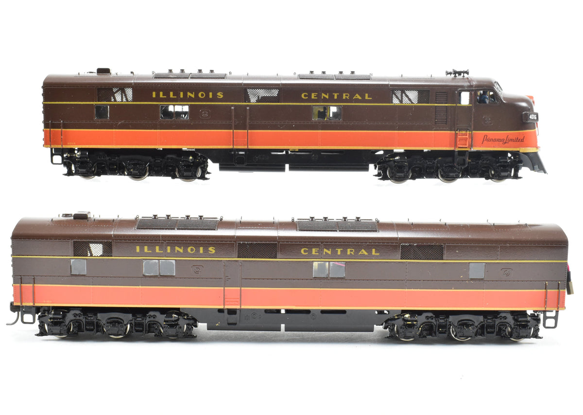 HO Brass Oriental Limited IC - Illinois Central E7A/B Set w/ Large Num – ReSourced Rails