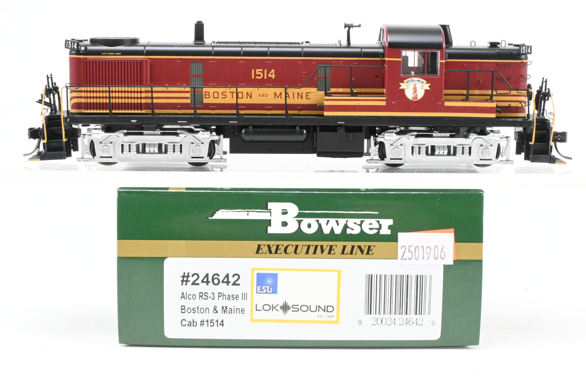 HO Bowser "Executive Line" B&M – Boston & Maine Alco RS-3 Phase III Wi – ReSourced Rails