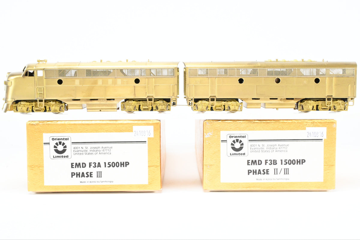 HO Brass Oriental Limited Various Road EMD F3A/F3B PH III/1500 HP 2-Un – ReSourced Rails