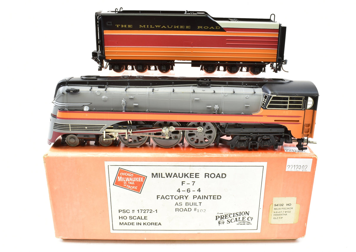 HO Brass PSC - Precision Scale Co. MILW - Milwaukee Road 4-6-4 F-7 Hud – ReSourced Rails
