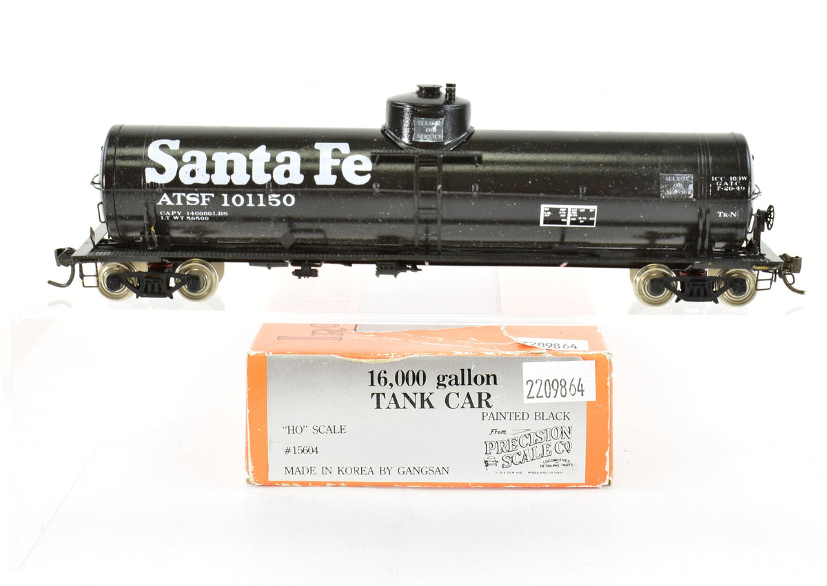 HO Brass PSC - Precision Scale Co. 16,000 Gallon Tank Car Painted ATSF – ReSourced Rails