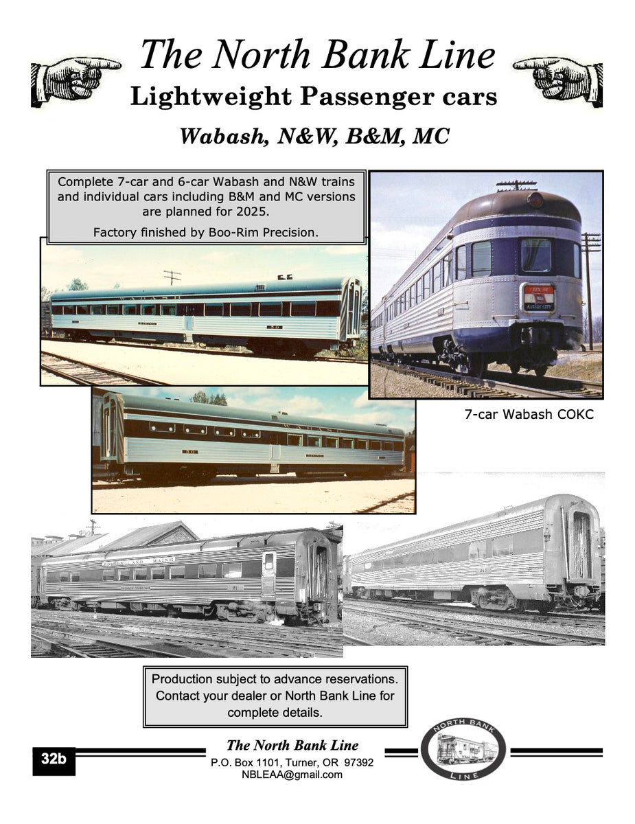 HO Brass NBL - North Bank Line Wabash City of Kansas City Plus N&W - N ...