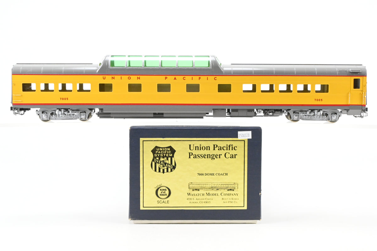 O Brass Wasatch Model Co. UP - Union Pacific 7000 Series Dome Coach Pr ...