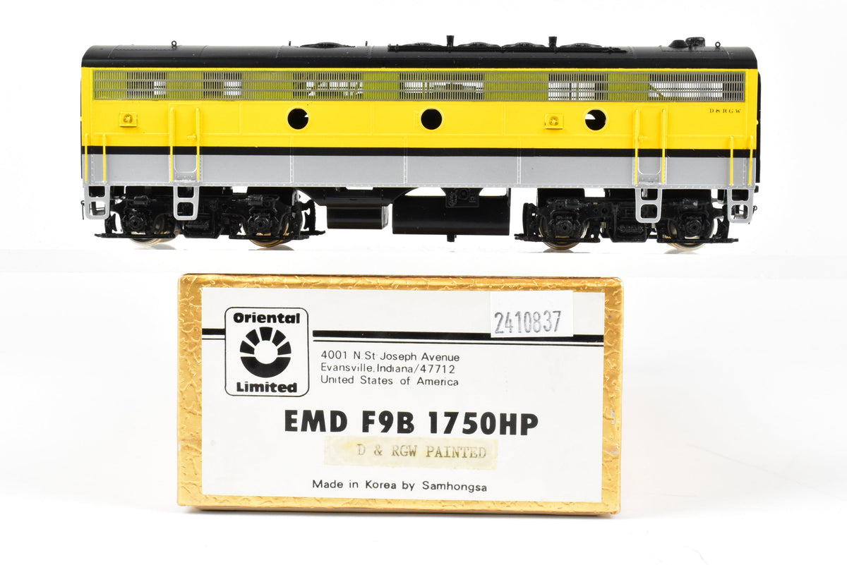 Ho Brass Oriental Limited Dandrgw Rio Grande Emd F9b 1750 Hp Fp Single