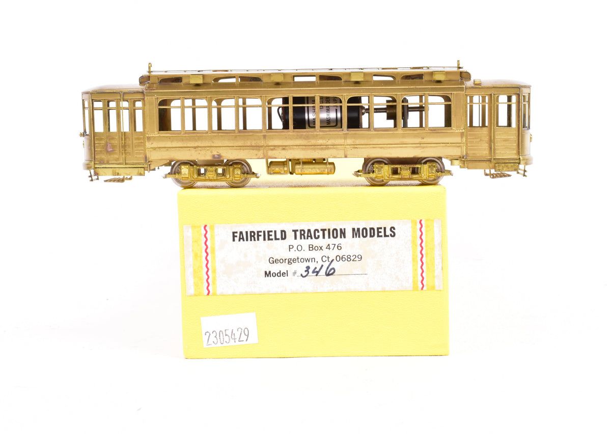HO Brass Fairfield Models CSL - Chicago Surface Lines 346 City Big Bri ...