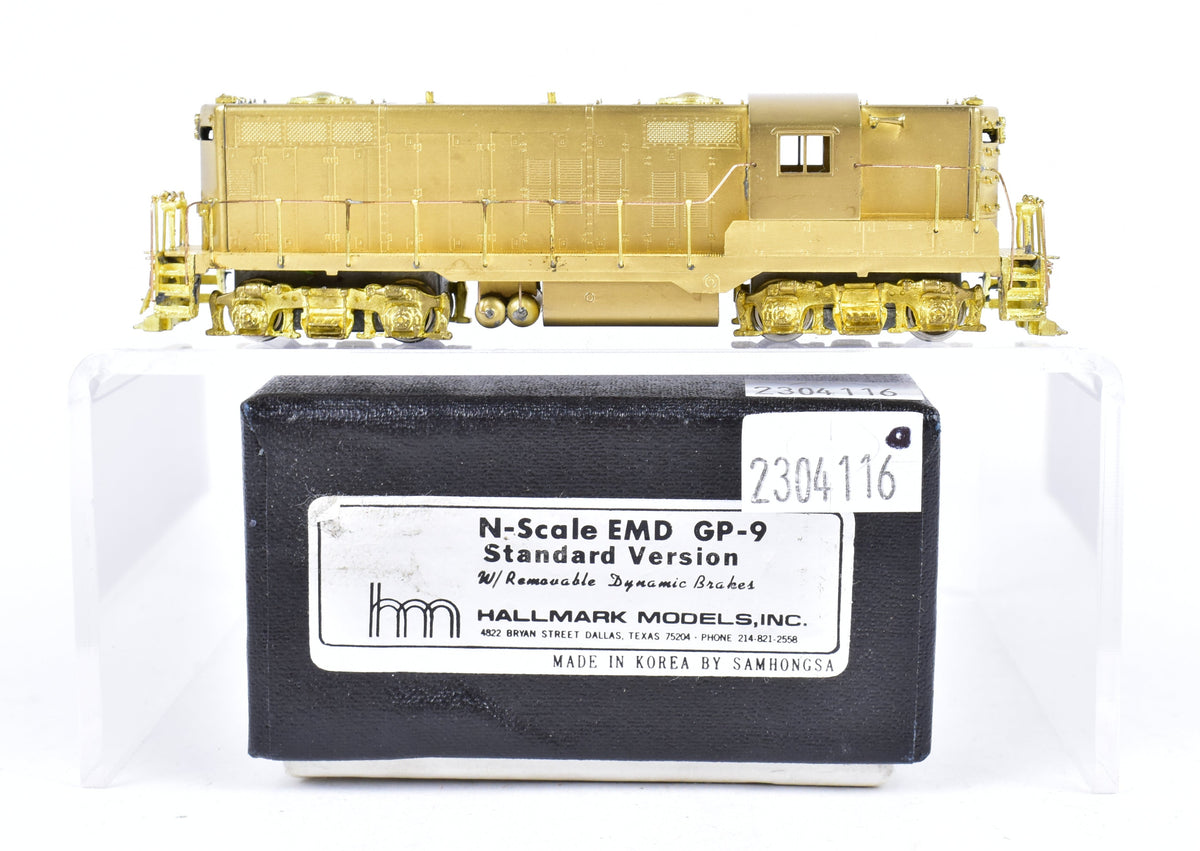 N Brass Hallmark Models Various Roads EMD GP-9 Standard Version with R ...