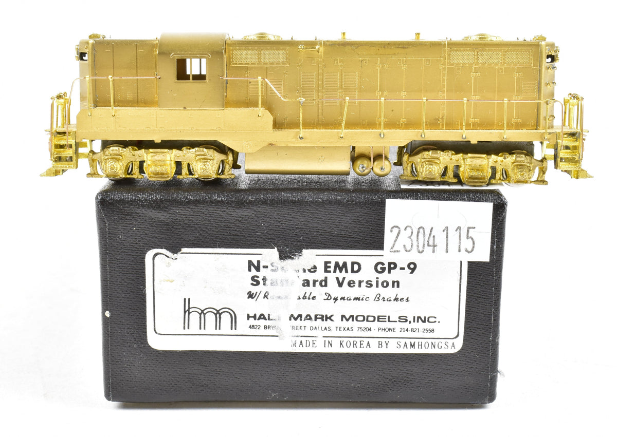 N Brass Hallmark Models Various Roads EMD GP-9 Standard Version with R ...
