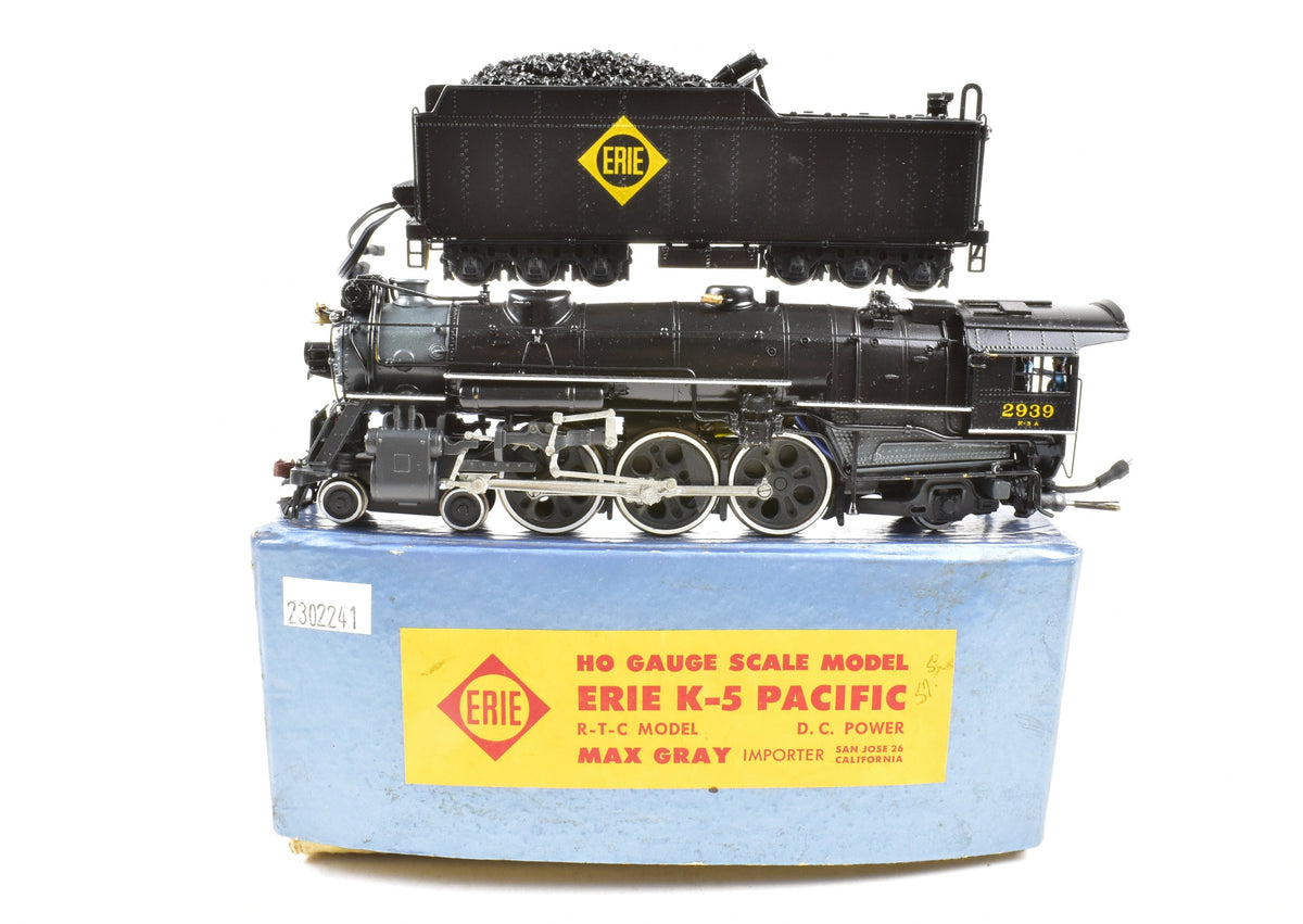 HO Brass Max Gray Erie Railroad K-5 4-6-2 Pacific Custom Painted with ...