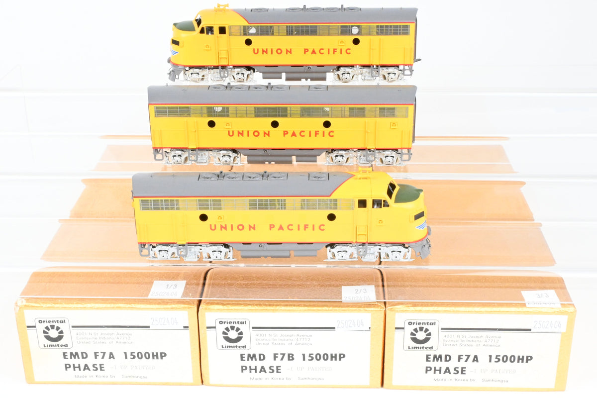 HO Brass Oriental Limited UP - Union Pacific EMD F7A/F7B/F7A 1500 HP P ...