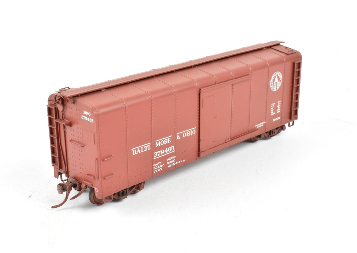 HO Brass Trains Inc. B&O M-53 Round Roof 40' Boxcar Custom Painted NO ...