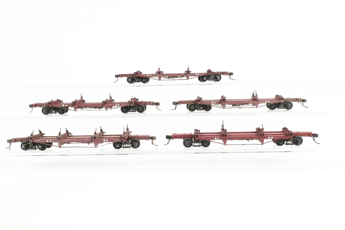 HO Kadee Quality Products Various Roads Logging Car 5-Pack Custom Buil ...
