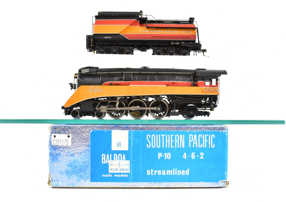 HO Brass Balboa SP - Southern Pacific P10 4-6-2 Streamlined Custom Pai ...