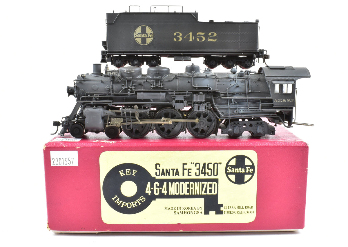 HO Brass Key Imports ATSF - Santa Fe 3450 Class 4-6-4 Modernized Custo ...