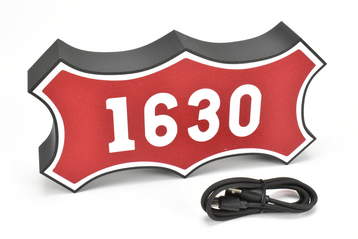 Custom Made 3D Printed & Illuminated Sign - SLSF Frisco #1630 Number P ...