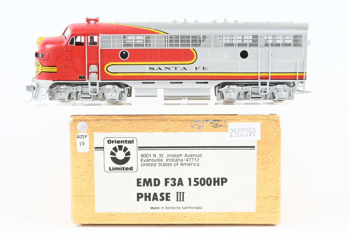HO Brass Oriental Limited ATSF - Santa Fe EMD F3A 1500 HP Phase III Cu ...