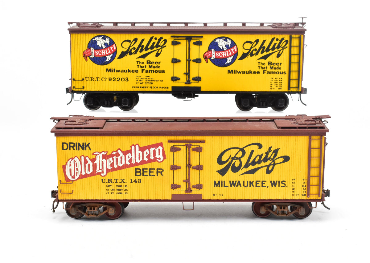 O Scale Wood Unknown Manufacturer Lot of Two 36' Wood Beer Reefers Sch ...
