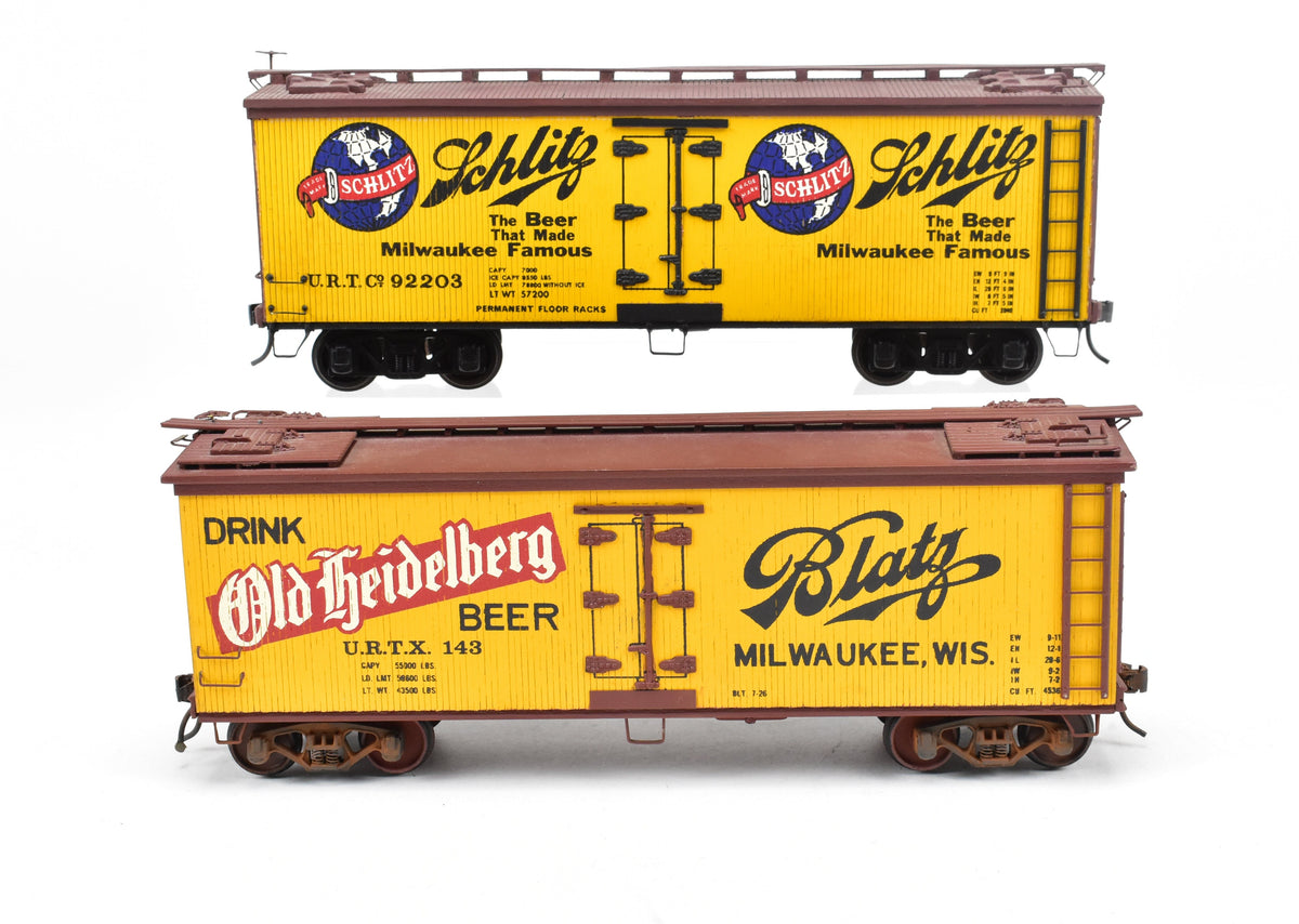 O Scale Wood Unknown Manufacturer Lot of Two 36' Wood Beer Reefers Sch ...