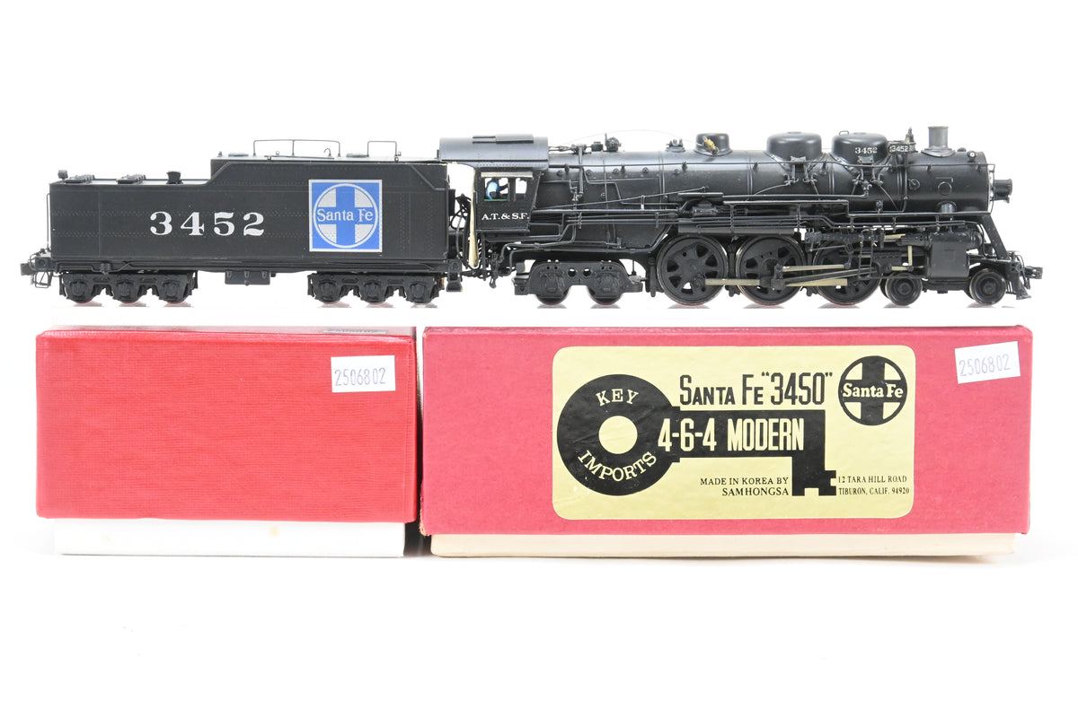 HO Brass Key Imports ATSF - Santa Fe 3450 Class 4-6-4 Modern Custom Pa ...