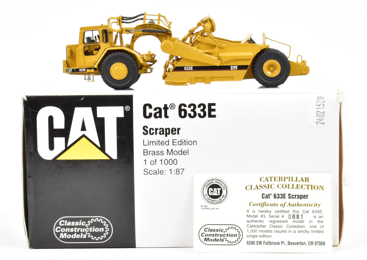 HO Brass CON CCM Models Caterpillar 633E Scraper Factory Painted - Yel ...