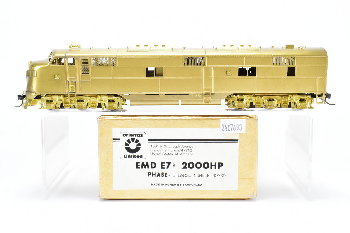 HO Brass Oriental Limited Various Roads EMD E7A 2000 HP Phase I w/Larg – ReSourced Rails