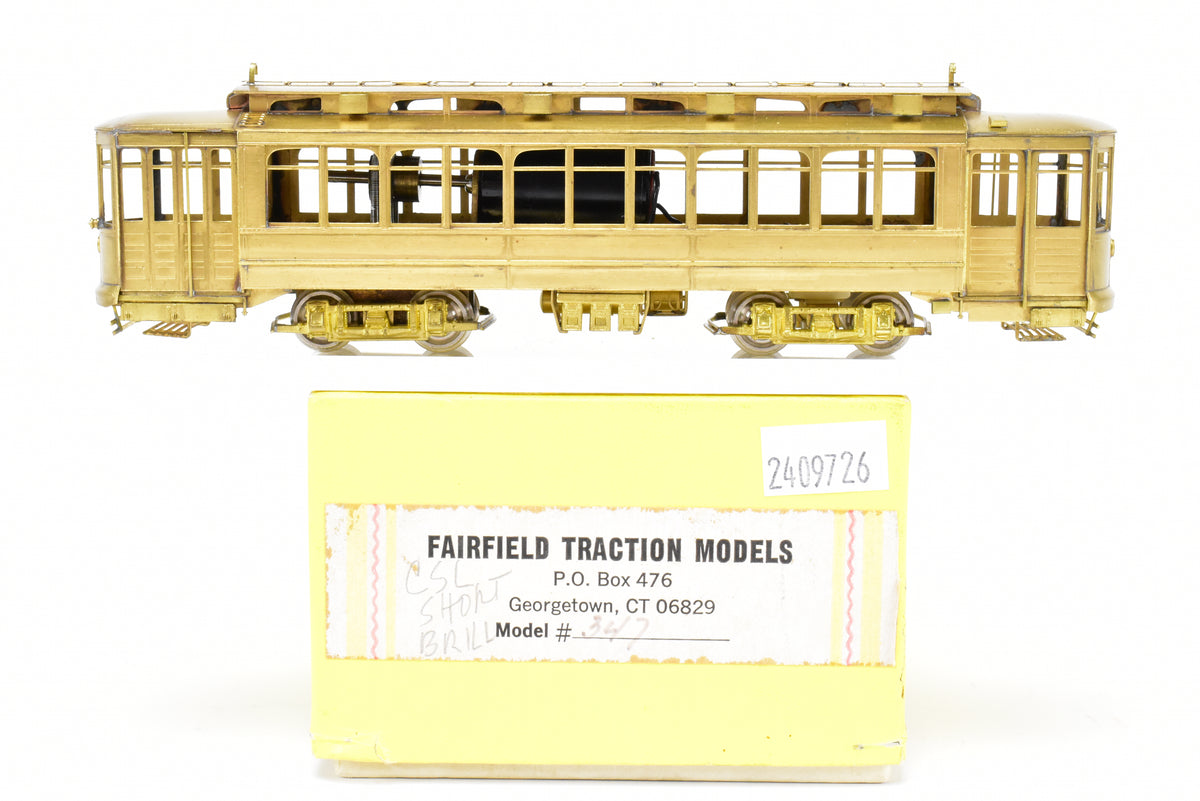 HO Brass Fairfield Models 347 CSL - Chicago Surface Lines Short Brill ...