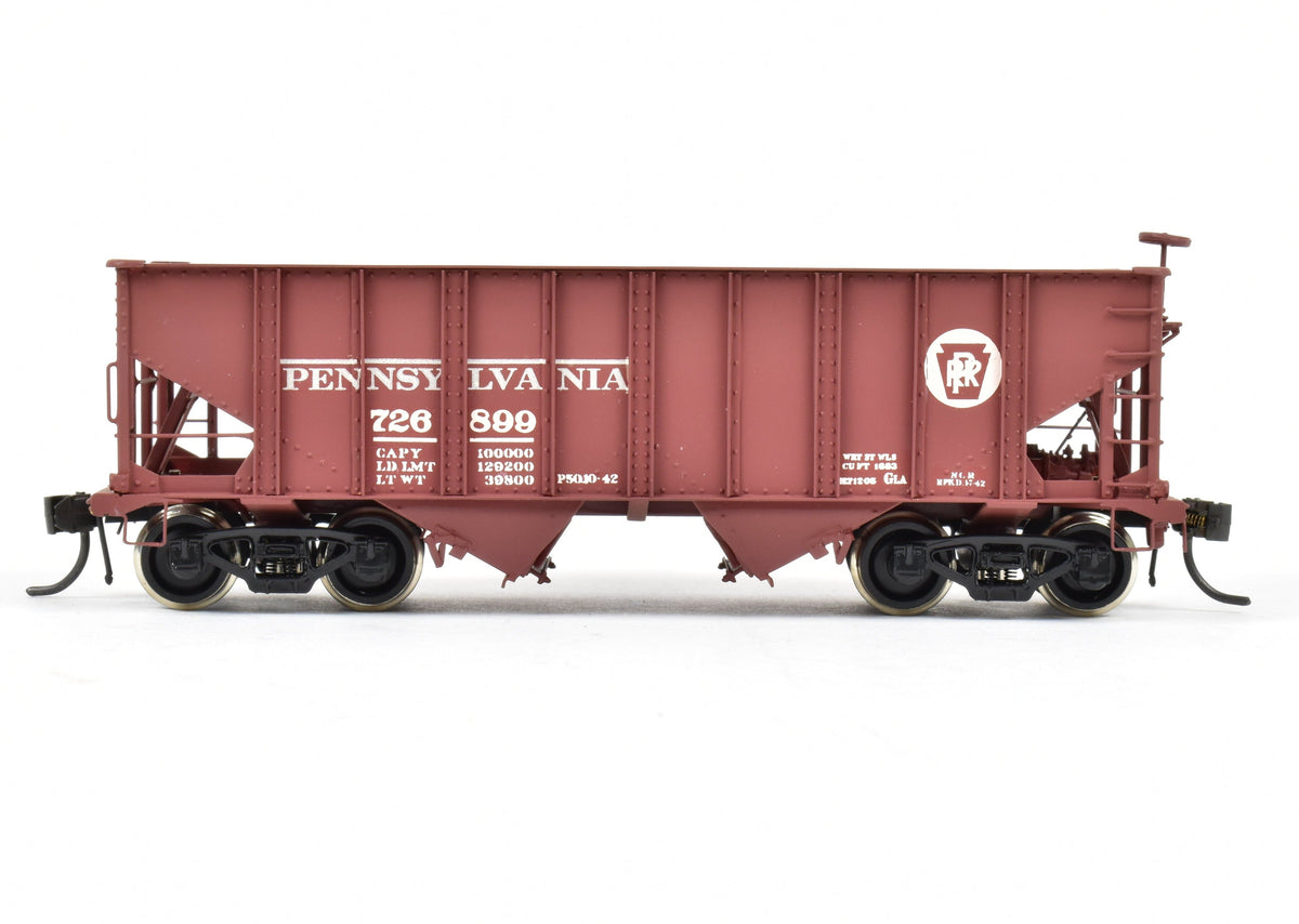 HO Brass Railworks PRR - Pennsylvania Railroad 2-Bay Open Hopper Custo ...
