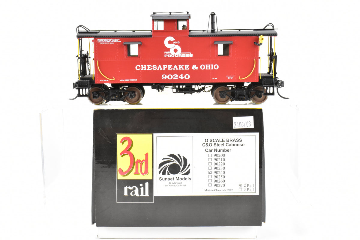 O Brass Sunset Models 2-Rail C&O - Chesapeake & Ohio Steel Caboose FP ...