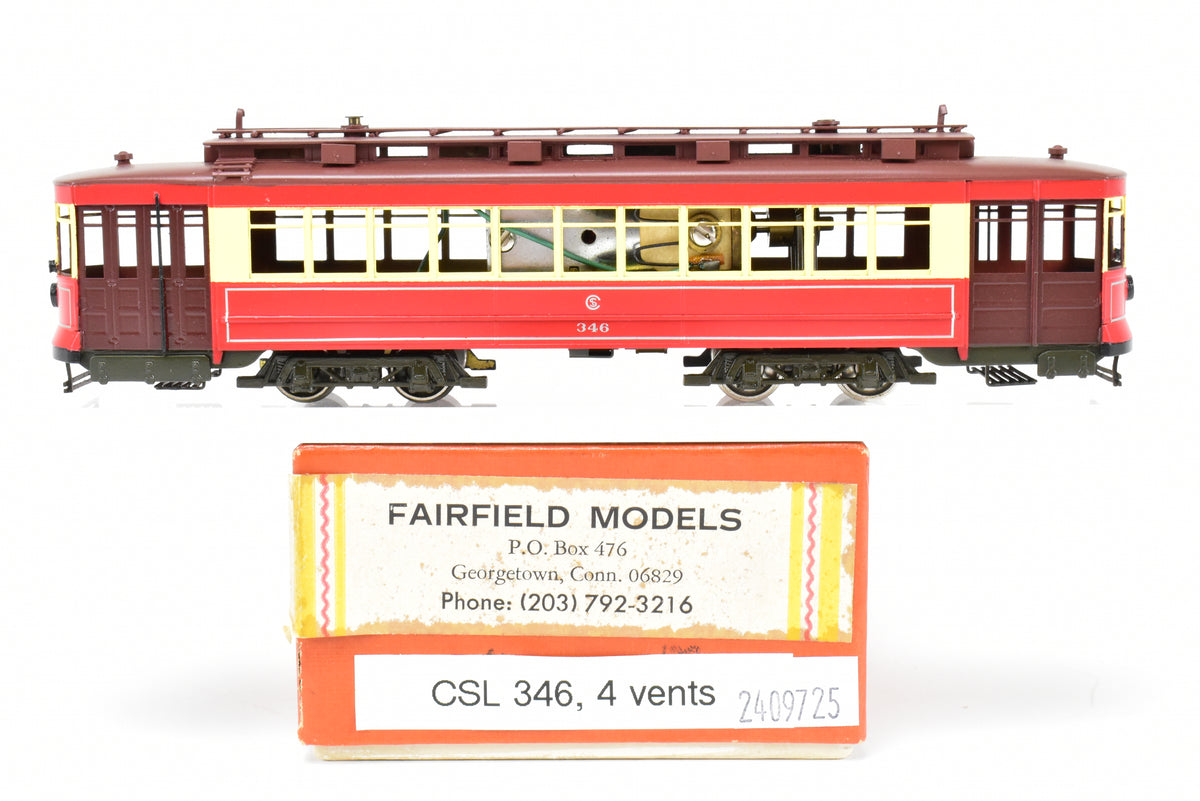 HO Brass Fairfield Models 346 CSL - Chicago Surface Lines Big Brill Ca ...
