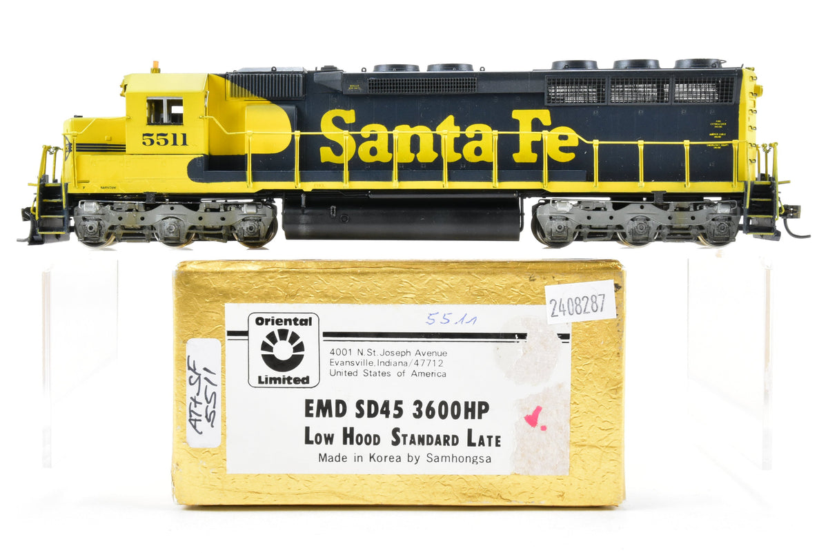 HO Brass Oriental Limited ATSF - Santa Fe EMD SD45 3600 HP Low Hood St ...