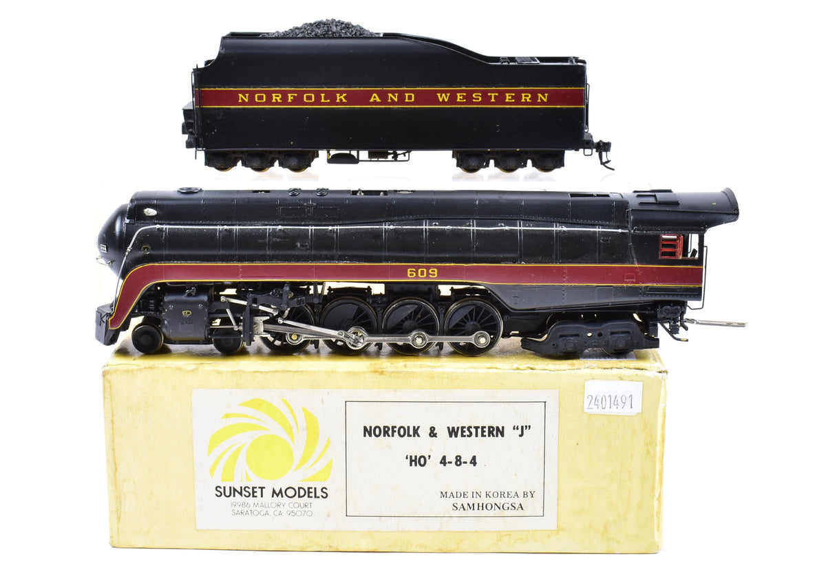 HO Brass Sunset Models N&W - Norfolk & Western Class "J" 4-8-4 Custom ...