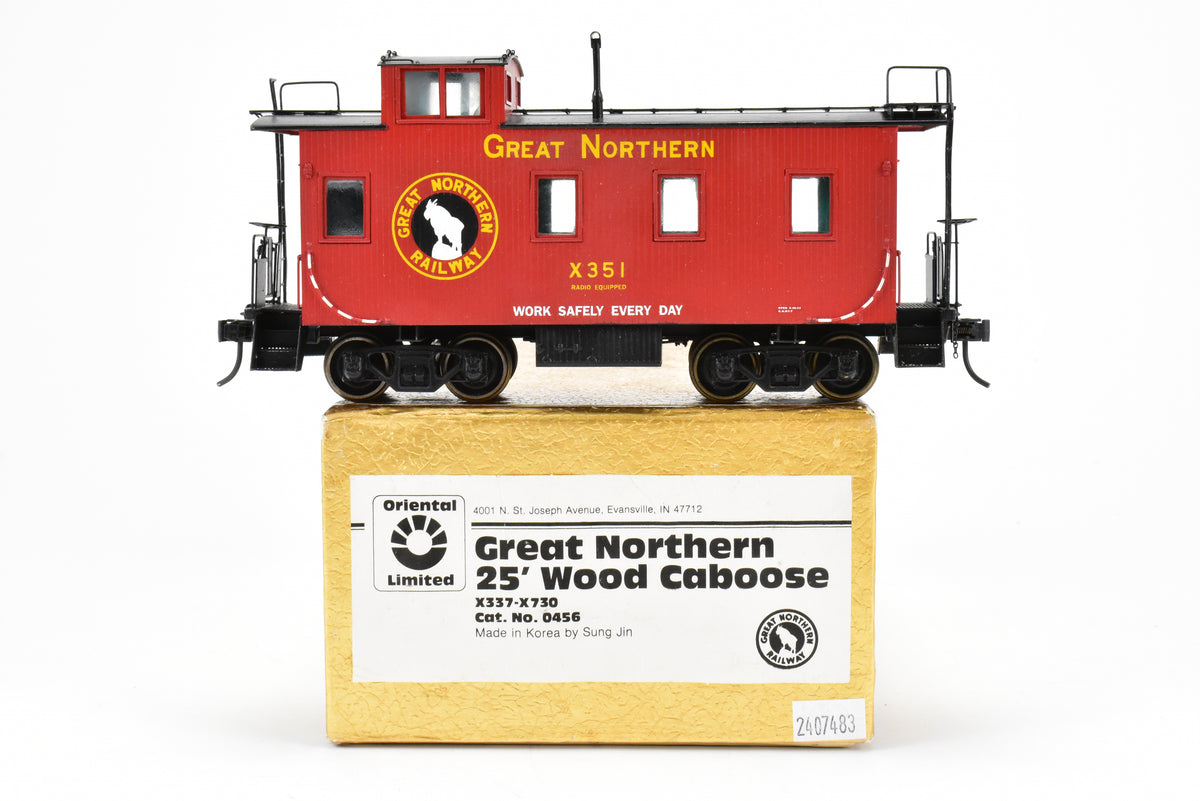 O Brass Oriental Limited GN - Great Northern 25 Foot Wood Caboose CP ...