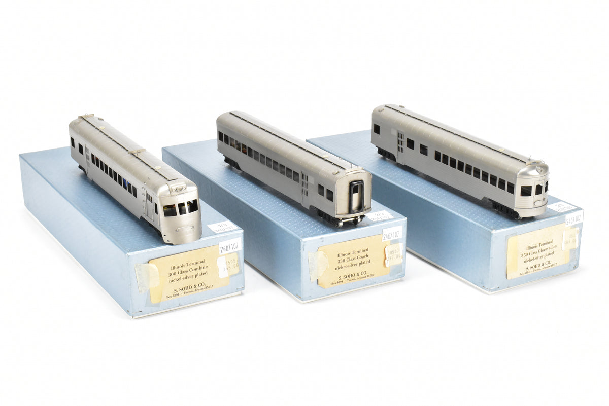 HO Brass S. Soho & Co. IT - Illinois Terminal 3-Unit Streamliner Set N ...