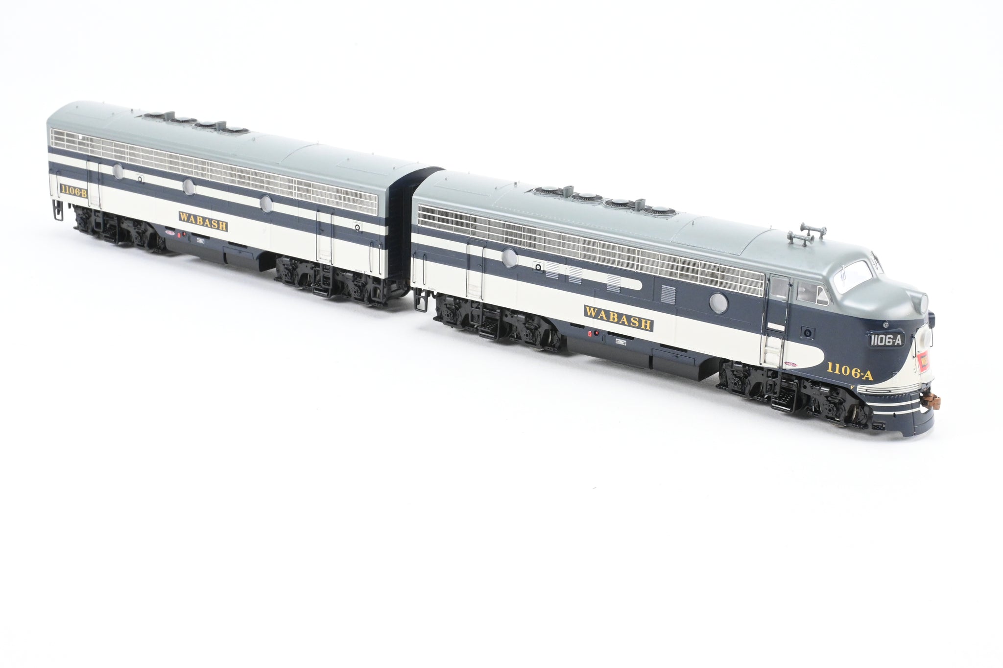 HO Athearn Genesis WAB - Wabash EMD F7A/F7B Phase I Set FP Nos. 1106A ...