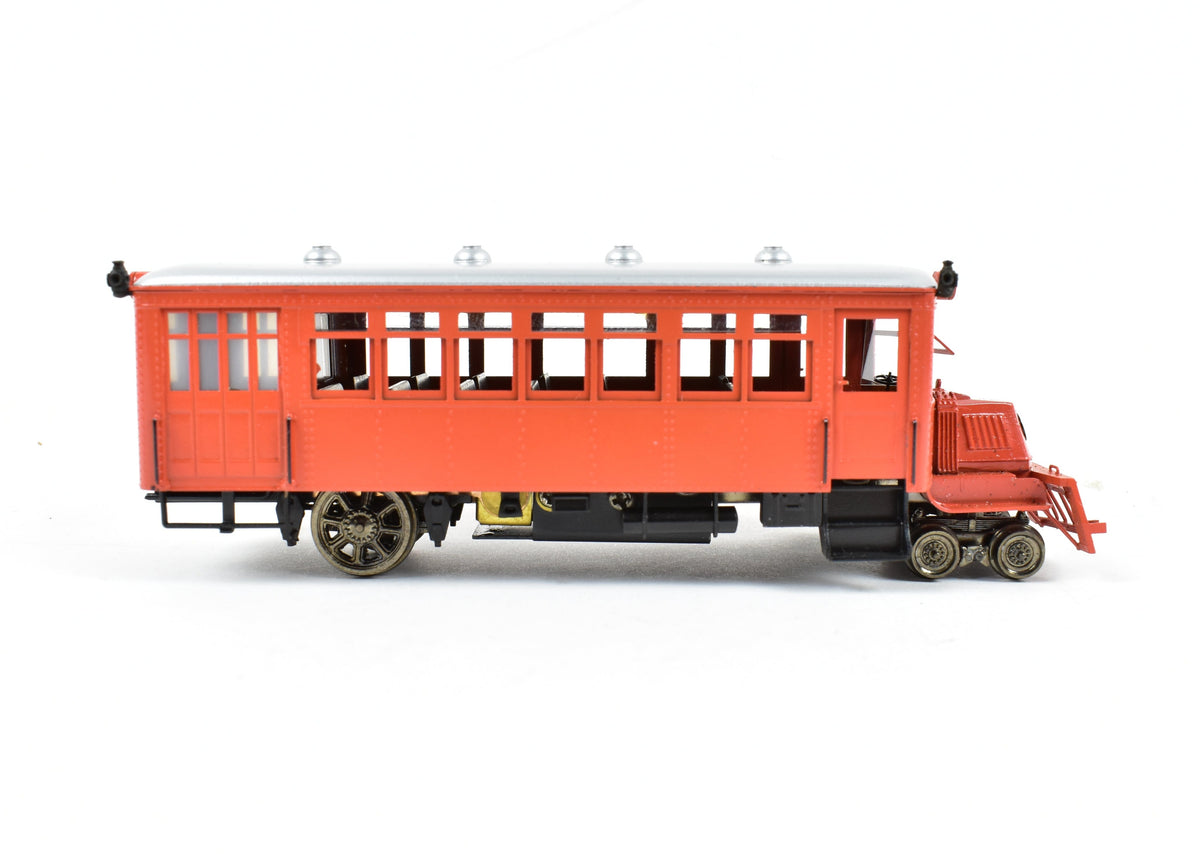 HO Brass Lambert Self-Propelled Mack Rail Bus FP Red and White ...