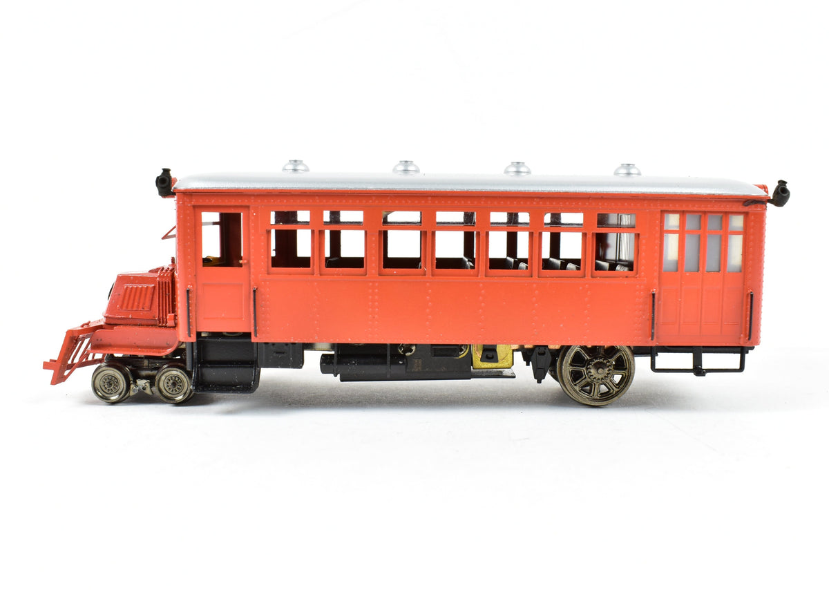 HO Brass Lambert Self-Propelled Mack Rail Bus FP Red and White ...