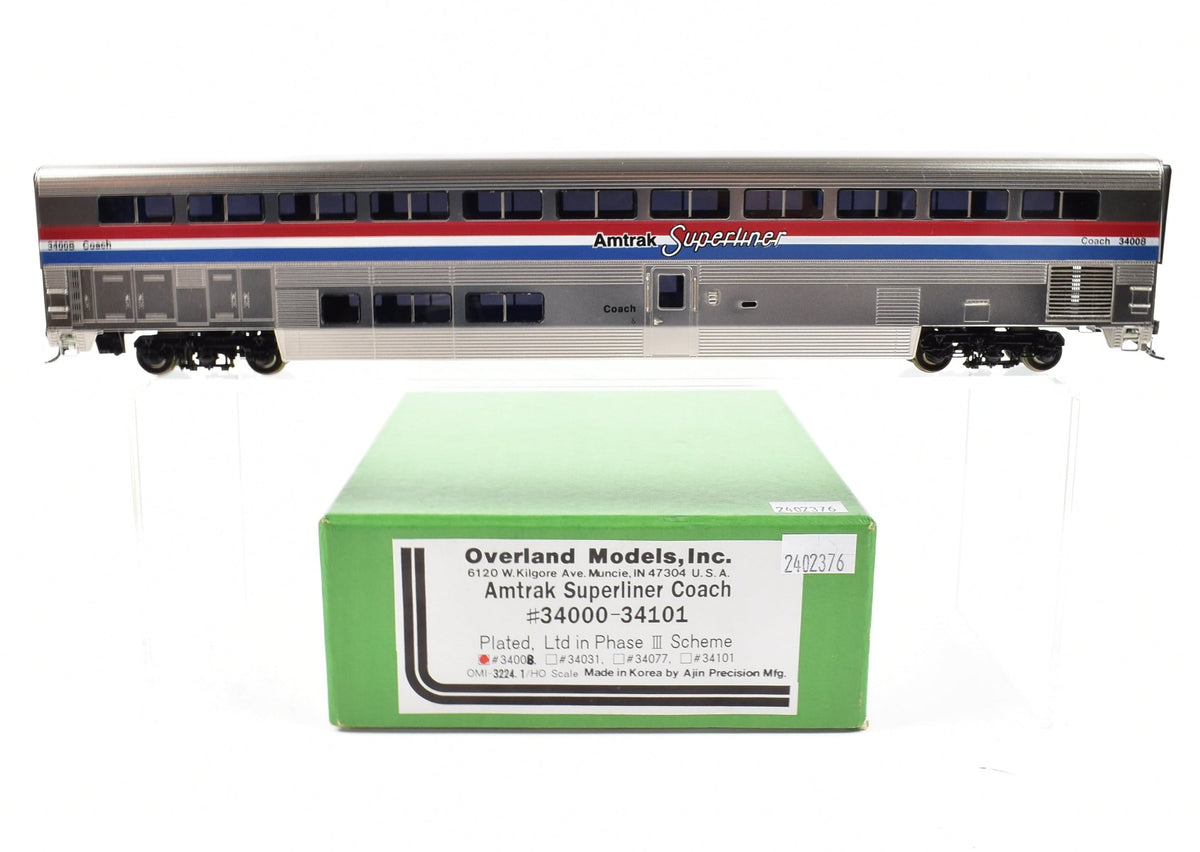 HO Brass OMI - Overland Models, Inc. Amtrak Phase III "Superliner" Coa ...