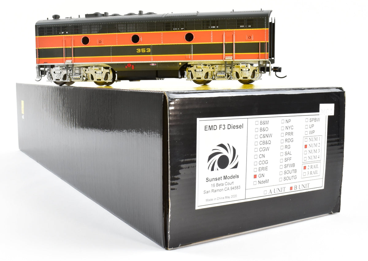 O Scale Sunset Models GN - Great Northern EMD F3B Hybrid W/ DCC & Soun ...