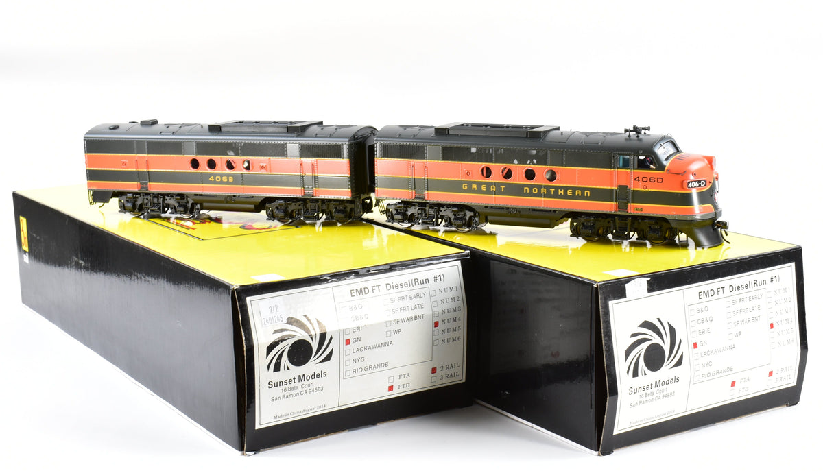 O Scale Sunset Models GN - Great Northern EMD FT A/B Hybrid Set w/ DCC ...