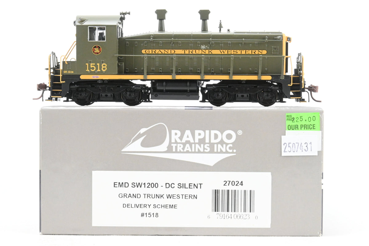 HO Rapido Trains, Inc. GTW – Grand Trunk Western EMD SW1200 Delivery S ...