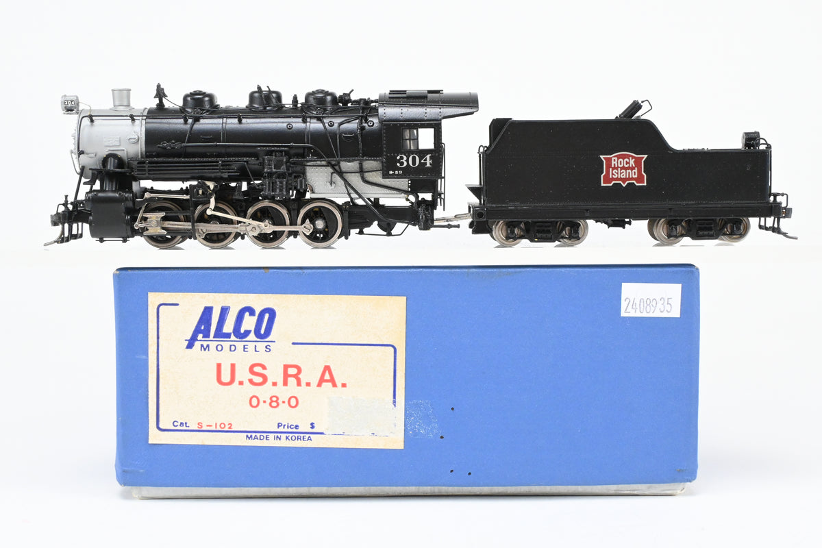 HO Brass Alco Models CRI&P - Rock Island USRA 0-8-0 Switcher Custom Pa ...