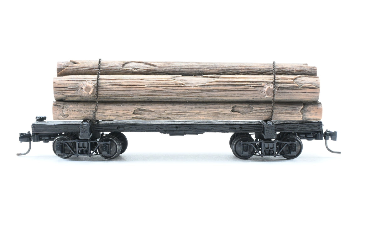 HOn3 Micro-Trains Various Roads 30’ Skeleton Log Car With Load ...
