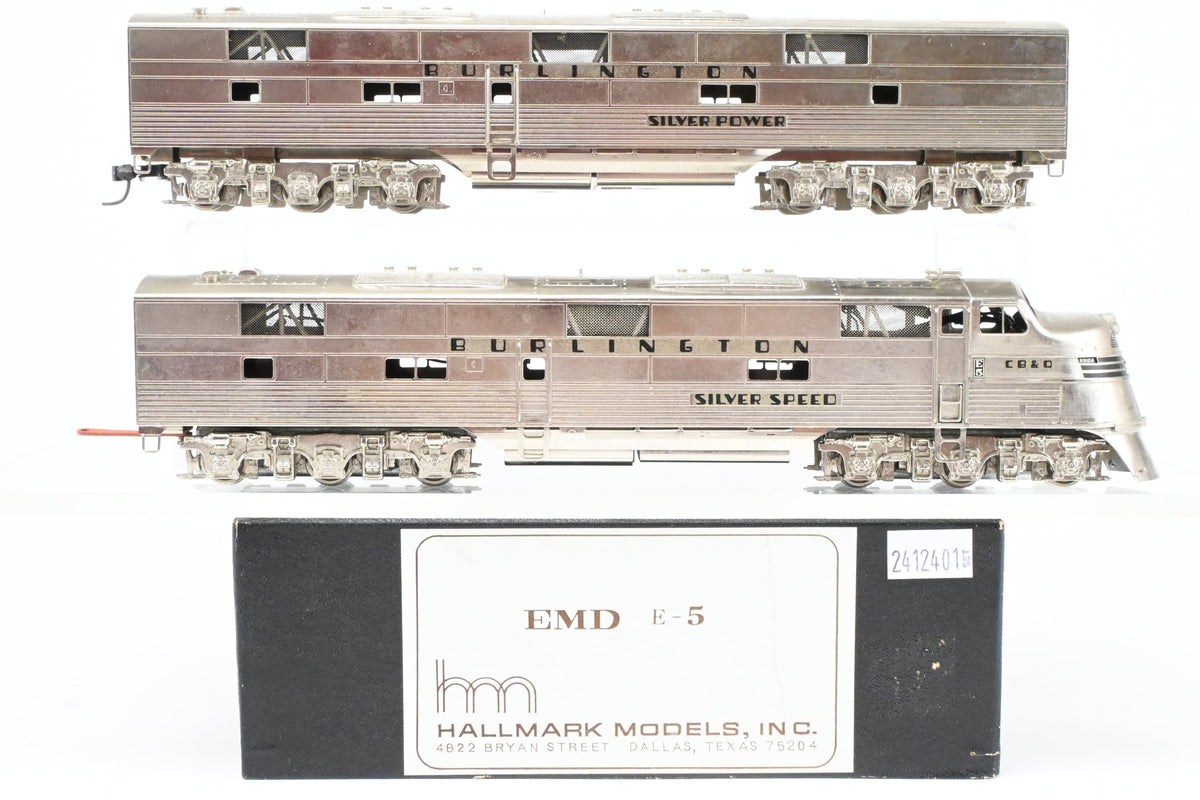 HO Brass CON Hallmark Models CB&Q - Burlington Route EMD E5 A/B Set Po ...
