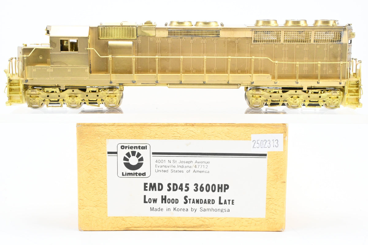 HO Brass Oriental Limited Various Roads EMD SD45 3600 HP Low Hood Stan – ReSourced Rails