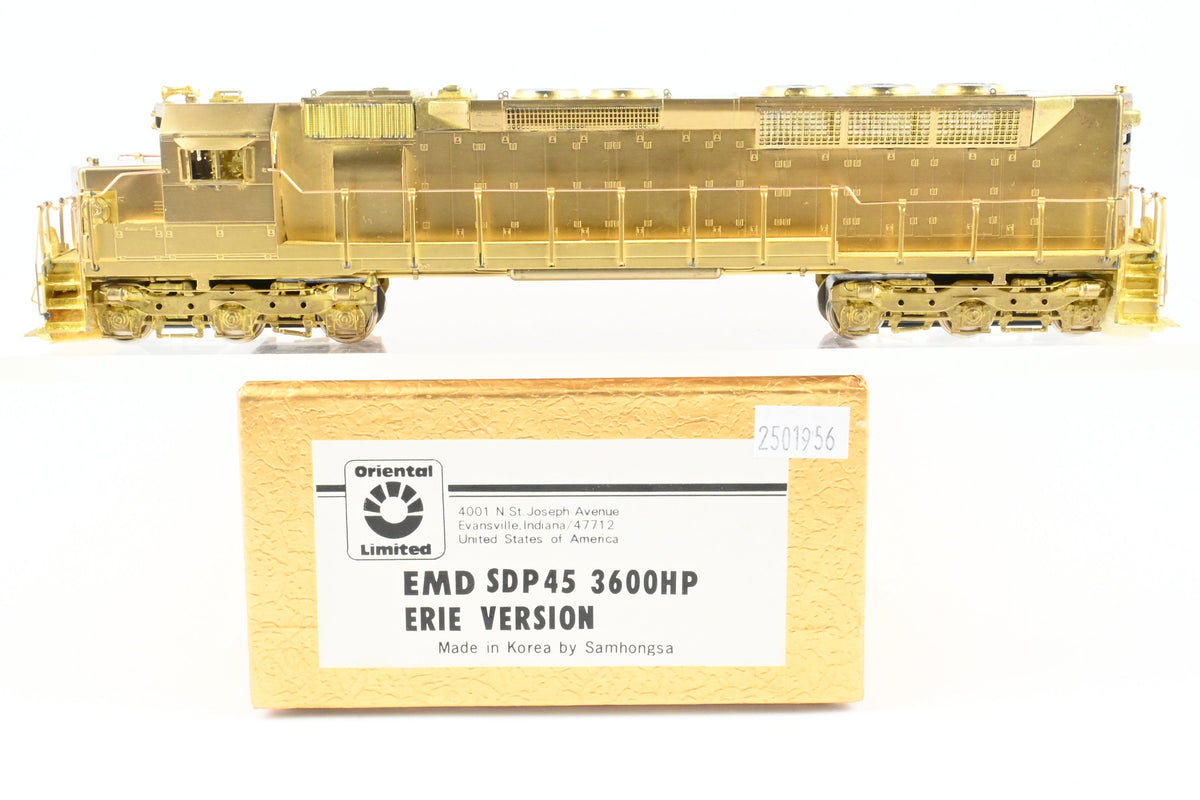 HO Brass Oriental Limited EMD SDP45 3600 HP - Erie Version – ReSourced ...