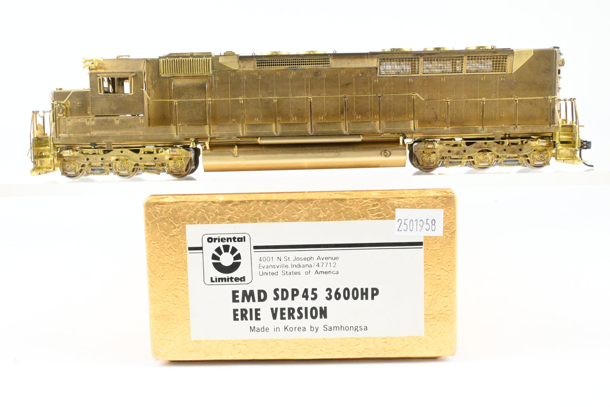 HO Brass Oriental Limited EMD SDP45 3600 HP - Erie Version – ReSourced ...