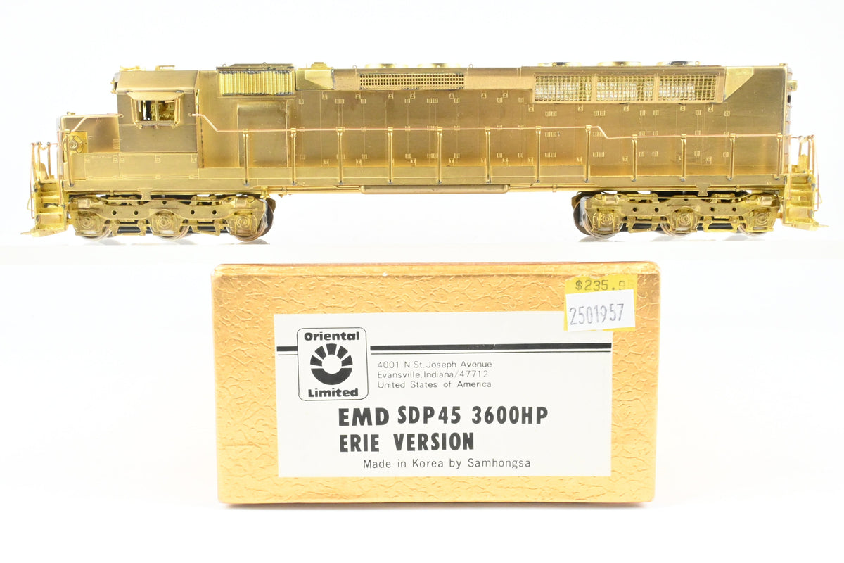 HO Brass Oriental Limited EMD SDP45 3600 HP - Erie Version – ReSourced ...