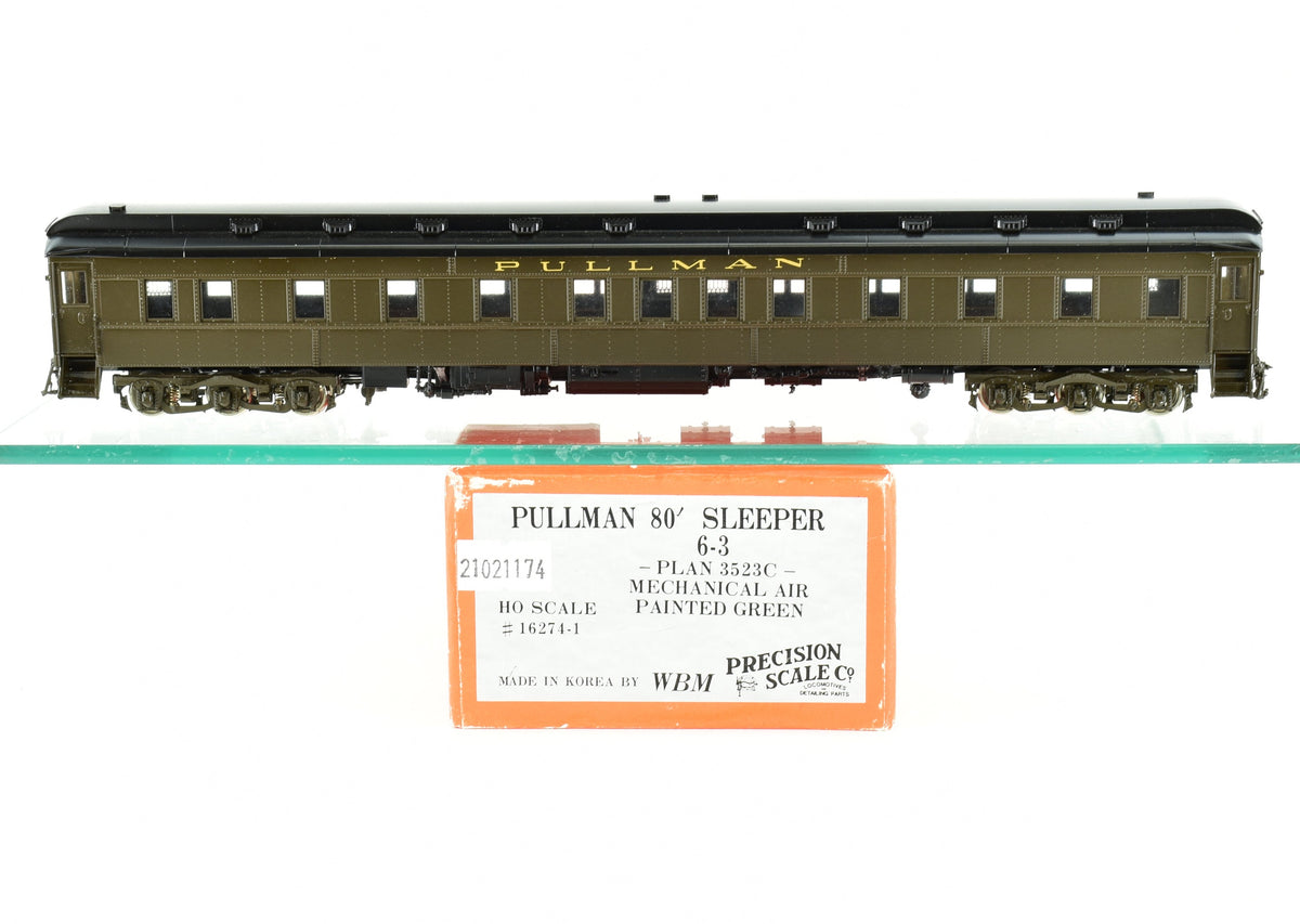 HO Brass PSC - Precision Scale Co. Pullman 80' Sleeper 6-3 Plan 3523c ...
